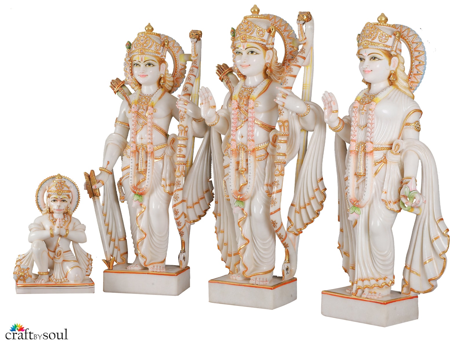 Ramdarbar Statue in Marblebig Ram Ji Family Statue Lord Rama - Etsy