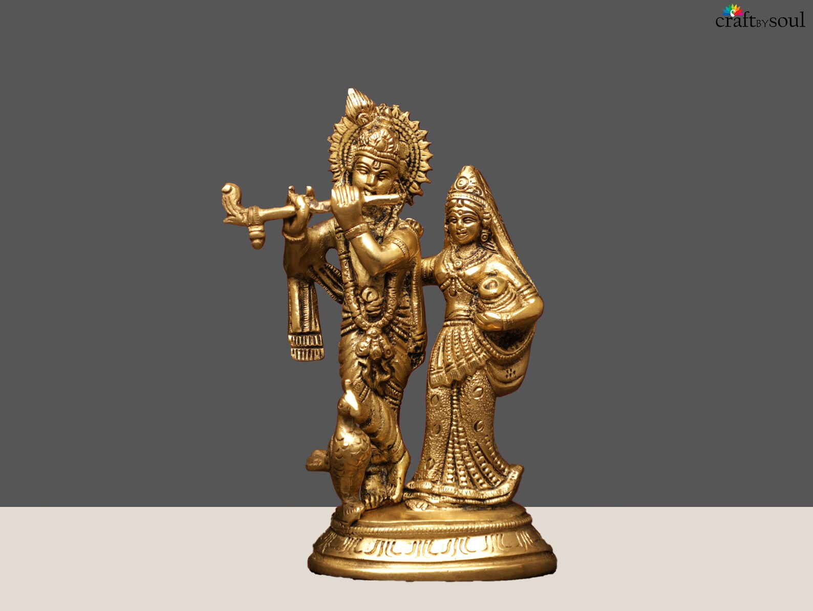 Radha Krishna Statue.6 Inch Small Handmade Brass Radha Krishna Statue ...