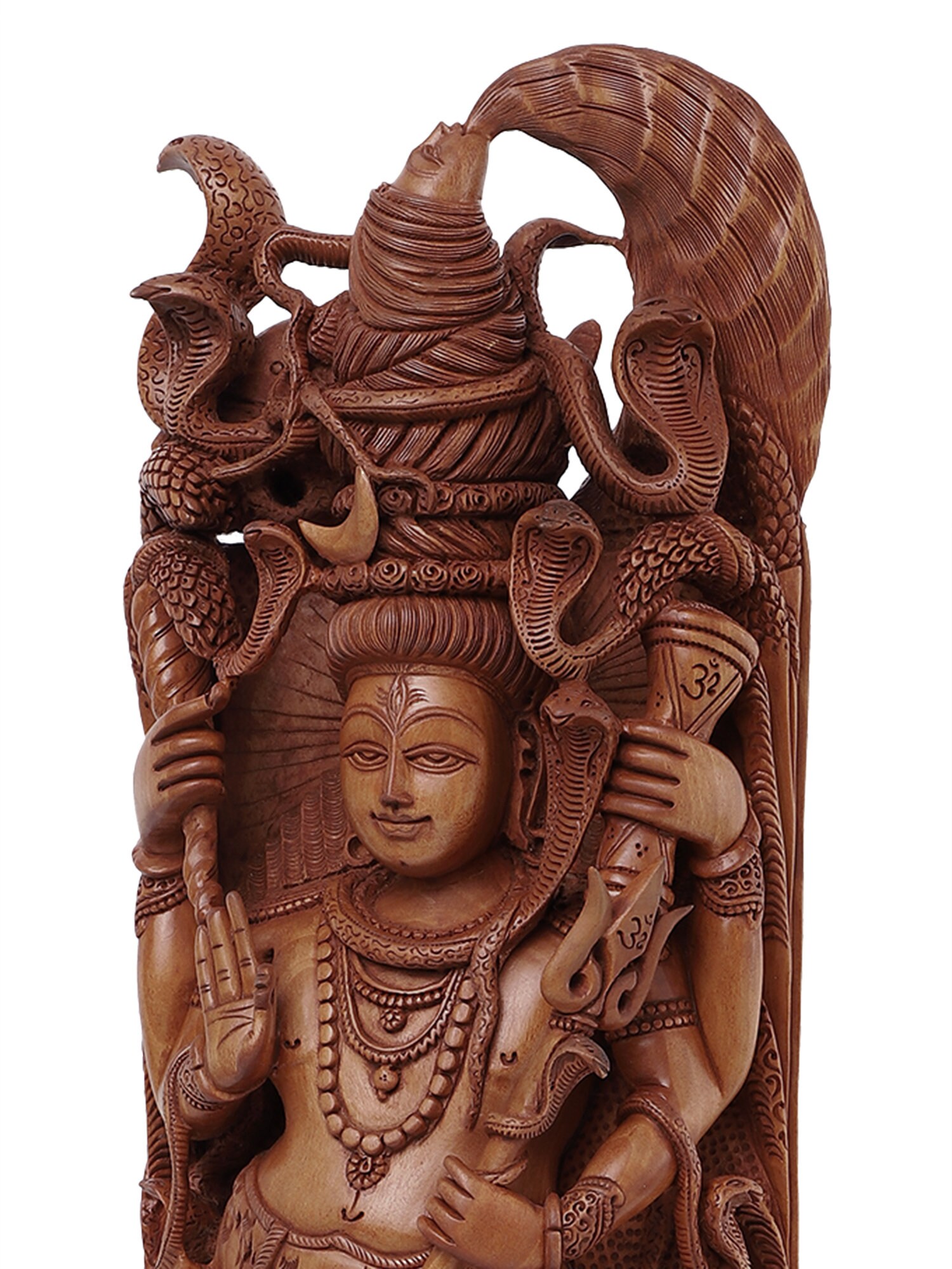 Lord Shiva Statue aus Holz 51 cm großes Großes Shiv Idol - Etsy.de