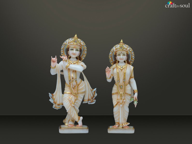 Radha Krishna Statue.26cm Small Handmade Marble Radha Krishna - Etsy