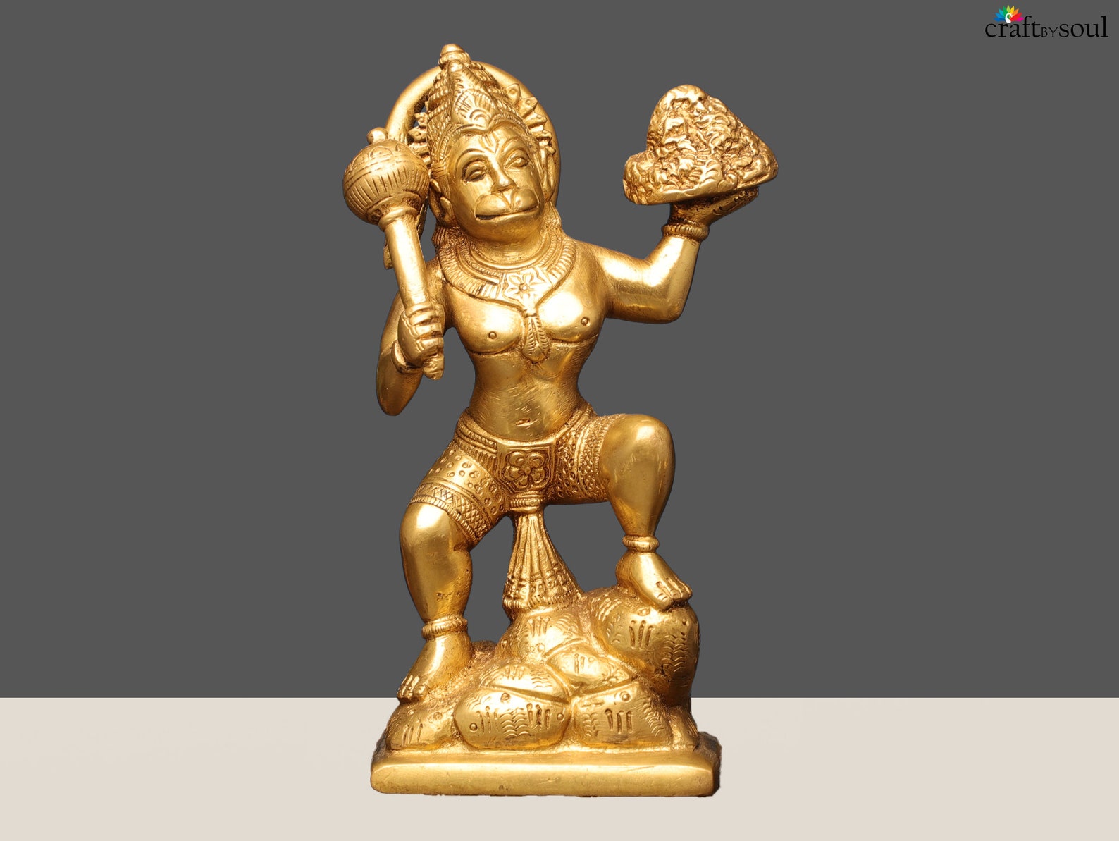 Lord Hanuman Statue,6 Inch Small Hanuman Figurine,pure Brass Standing ...