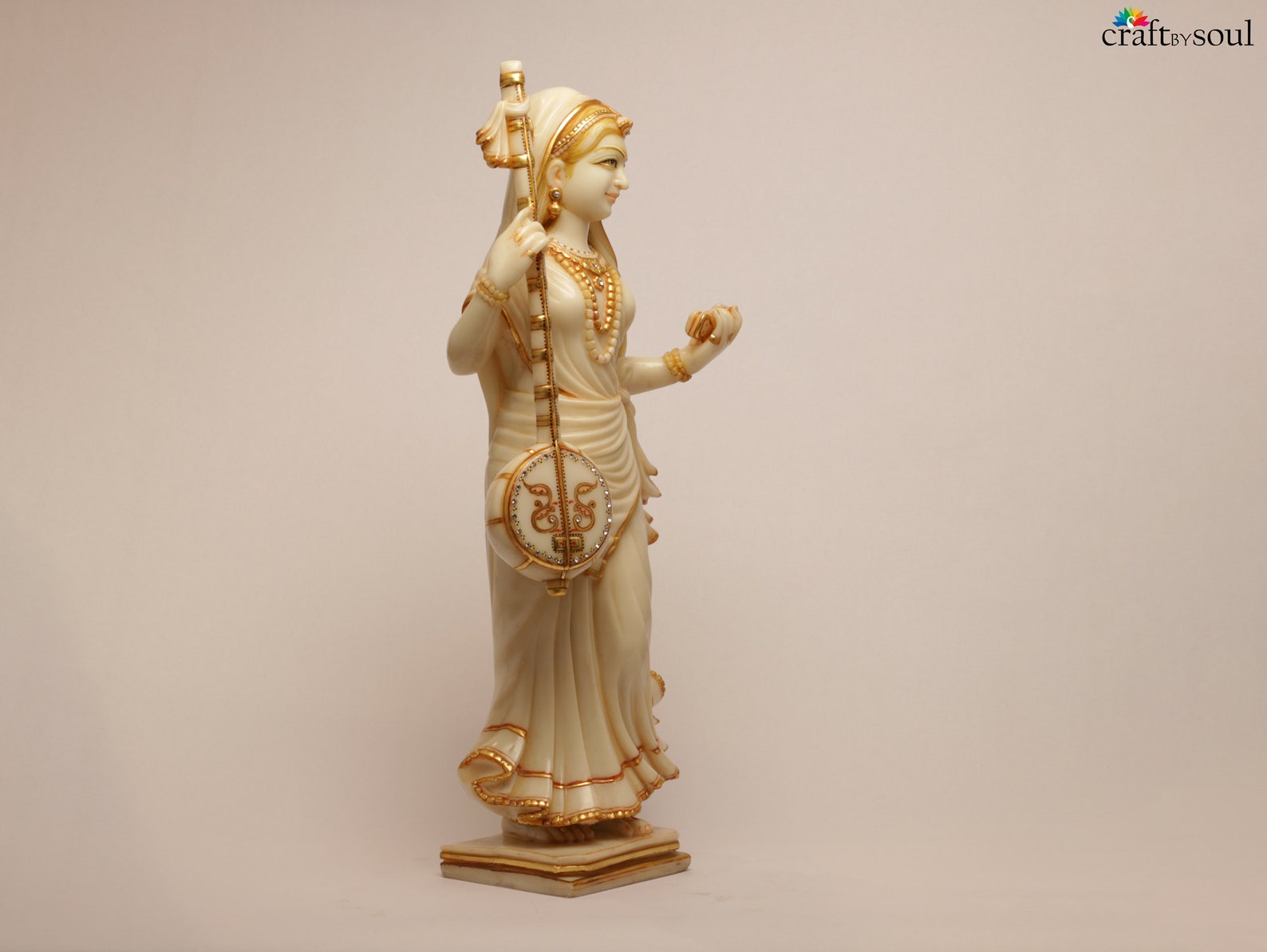 Meera Bai Statue, 24" Inches Mira Bai Sculpture in Reform Marble ...