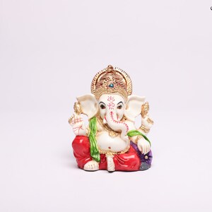 Lord Ganesha Statue, 4 Inch Ganesh Statue, Cultured Marble, Handpainted ...