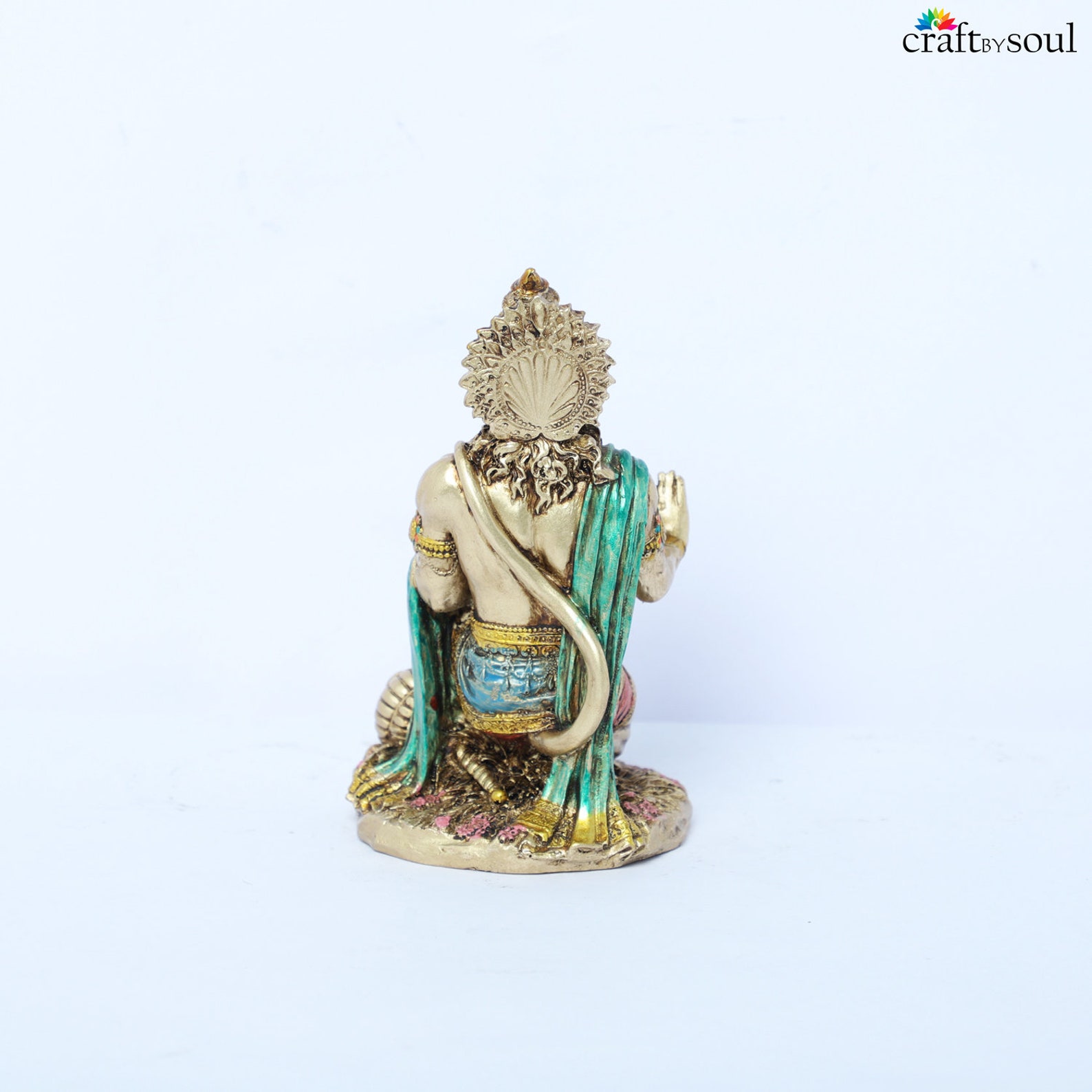 Lord Hanuman Statue,17 Cm Resin Sitting Hanuman Figurine, Resin ...