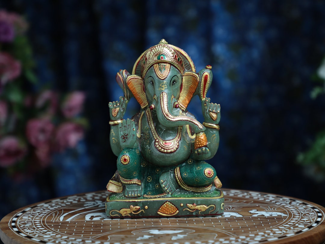 Jade Ganesha Aventurine Ganeshagemstone Ganesh Ganesh - Etsy
