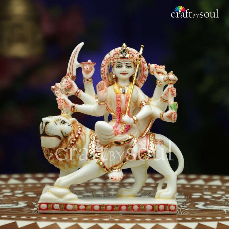 Maa Durga Statue,16 Cm Resin Bengali Devi for House, Goddess Devi ...