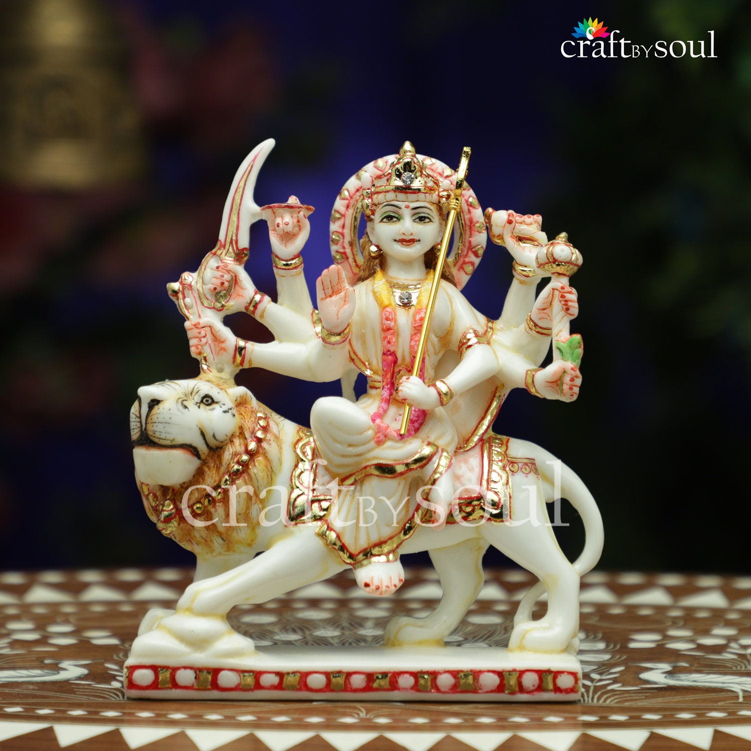 Maa Durga Statue,16 Cm Resin Bengali Devi for House, Goddess Devi ...