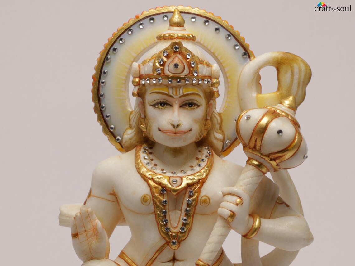 Lord Hanuman Idol ,29CM Shri Hanuman Statue,bajrang Bali Murthi,sitting ...