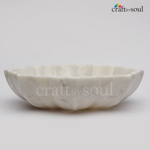Decorative Marble Bowl, Flower Bowl , Hand Carved Marble Bowl , Lotus ...