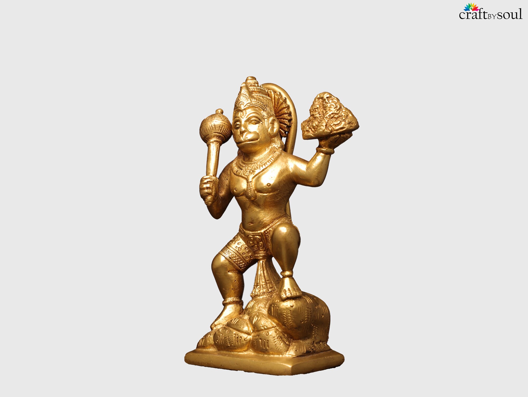 Lord Hanuman Statue,6 Inch Small Hanuman Figurine,pure Brass Standing ...
