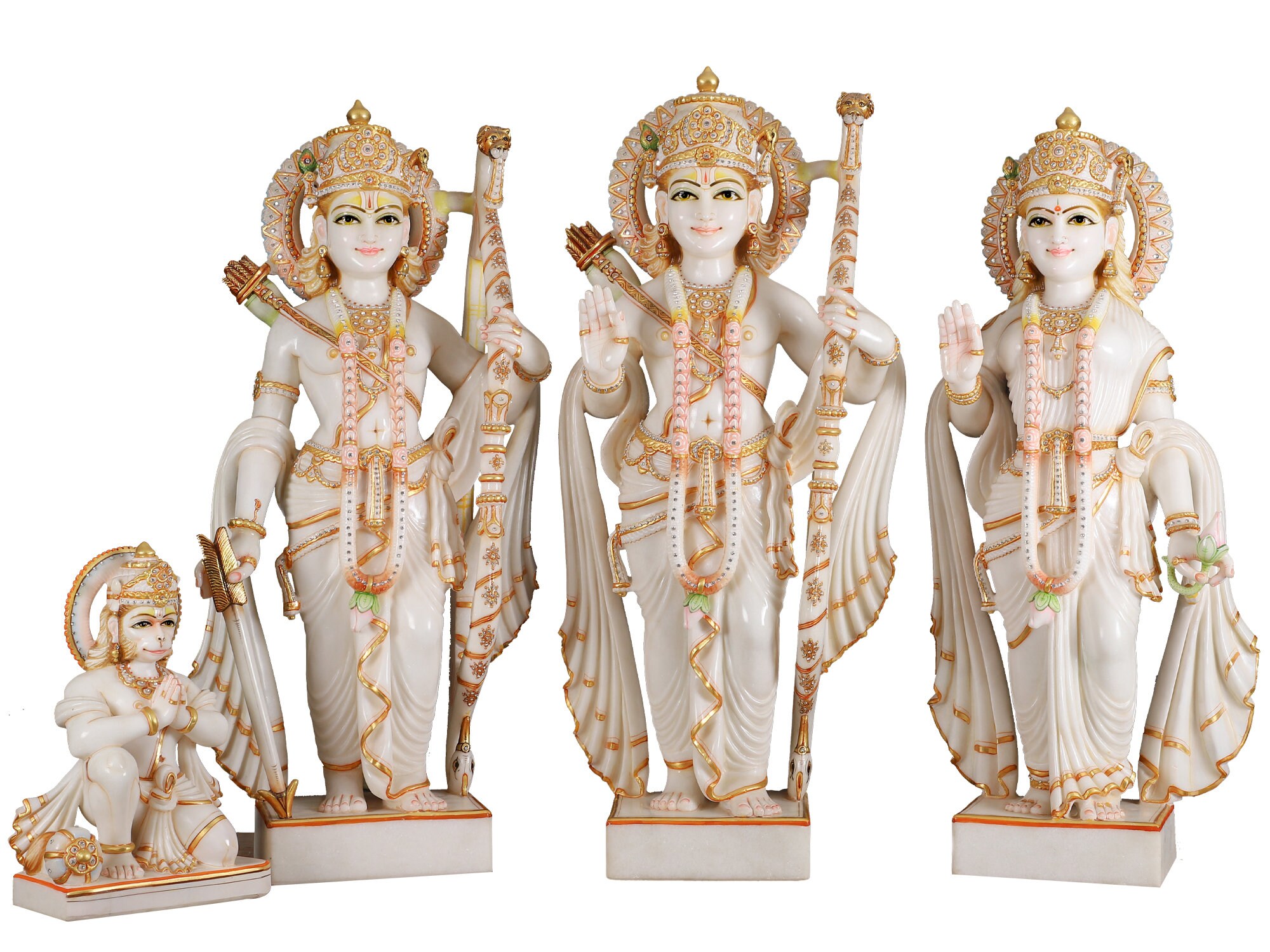 Ramdarbar Statue in Marblebig Ram Ji Family Statue Lord Rama - Etsy