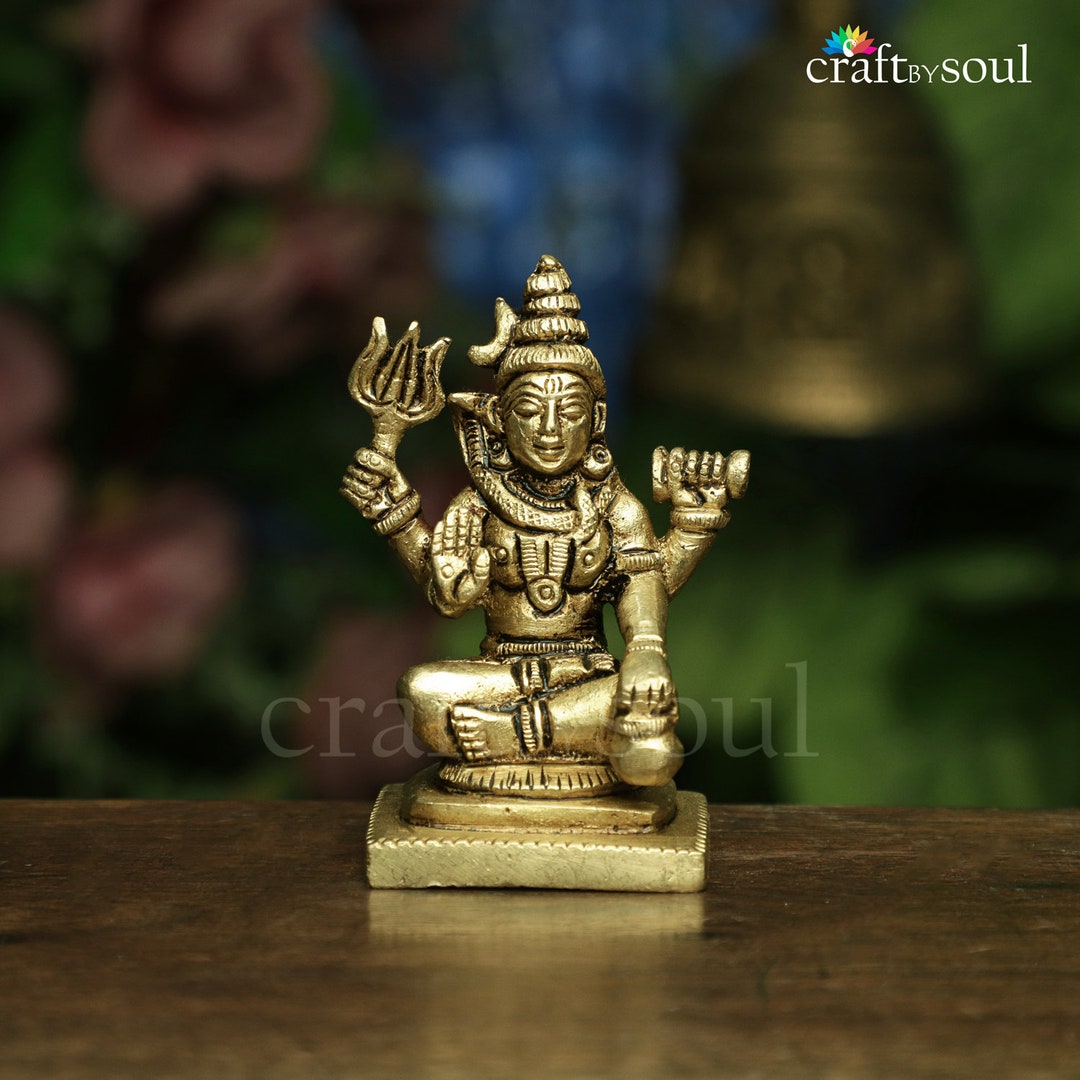 Lord Shiva Statue, Small Size Mahadev Idol Brass, Adiyogi Shiva Statue ...