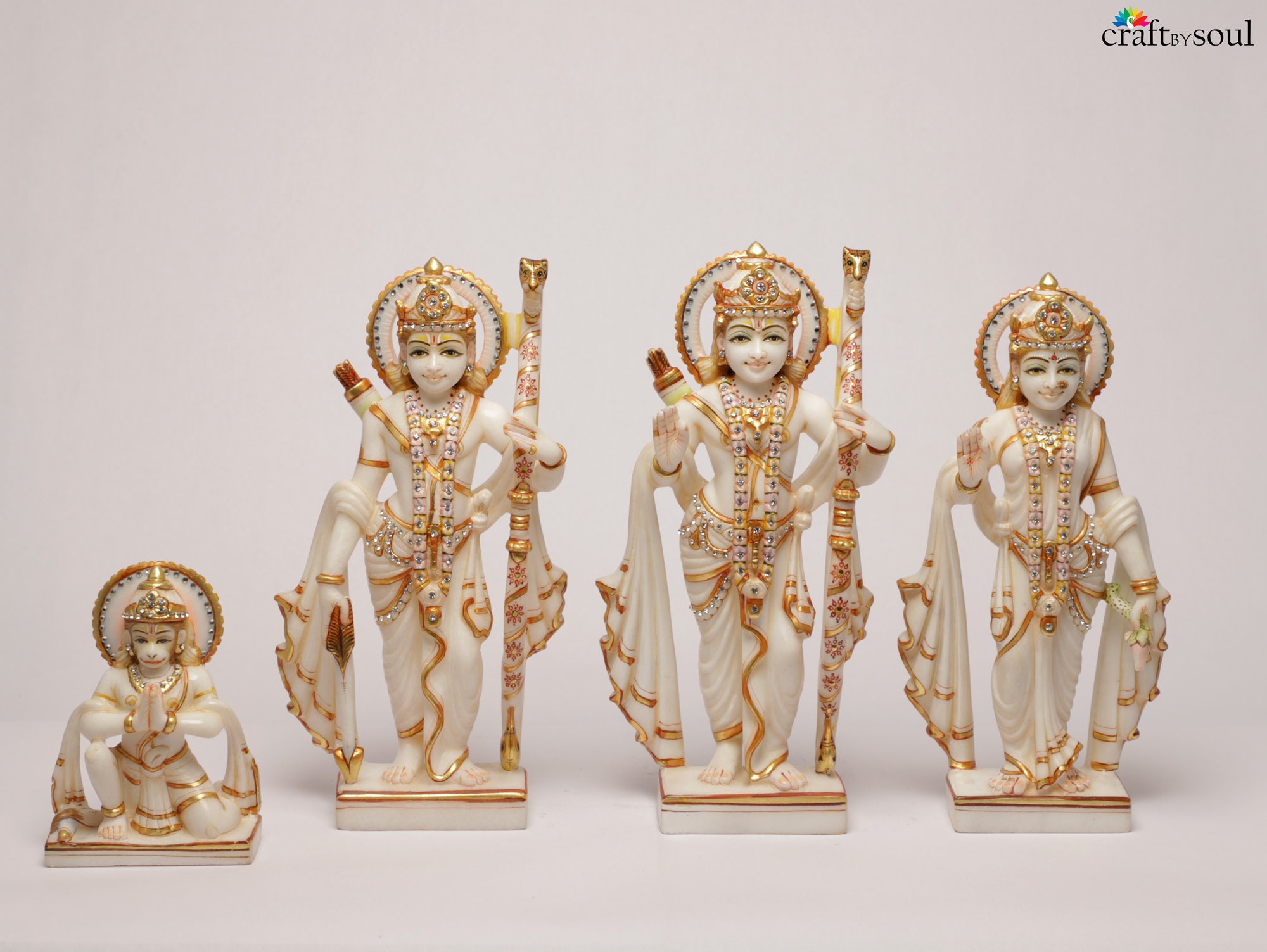 Ramdarbar Statue in Marblebig Ram Ji Family Statue Lord Rama - Etsy