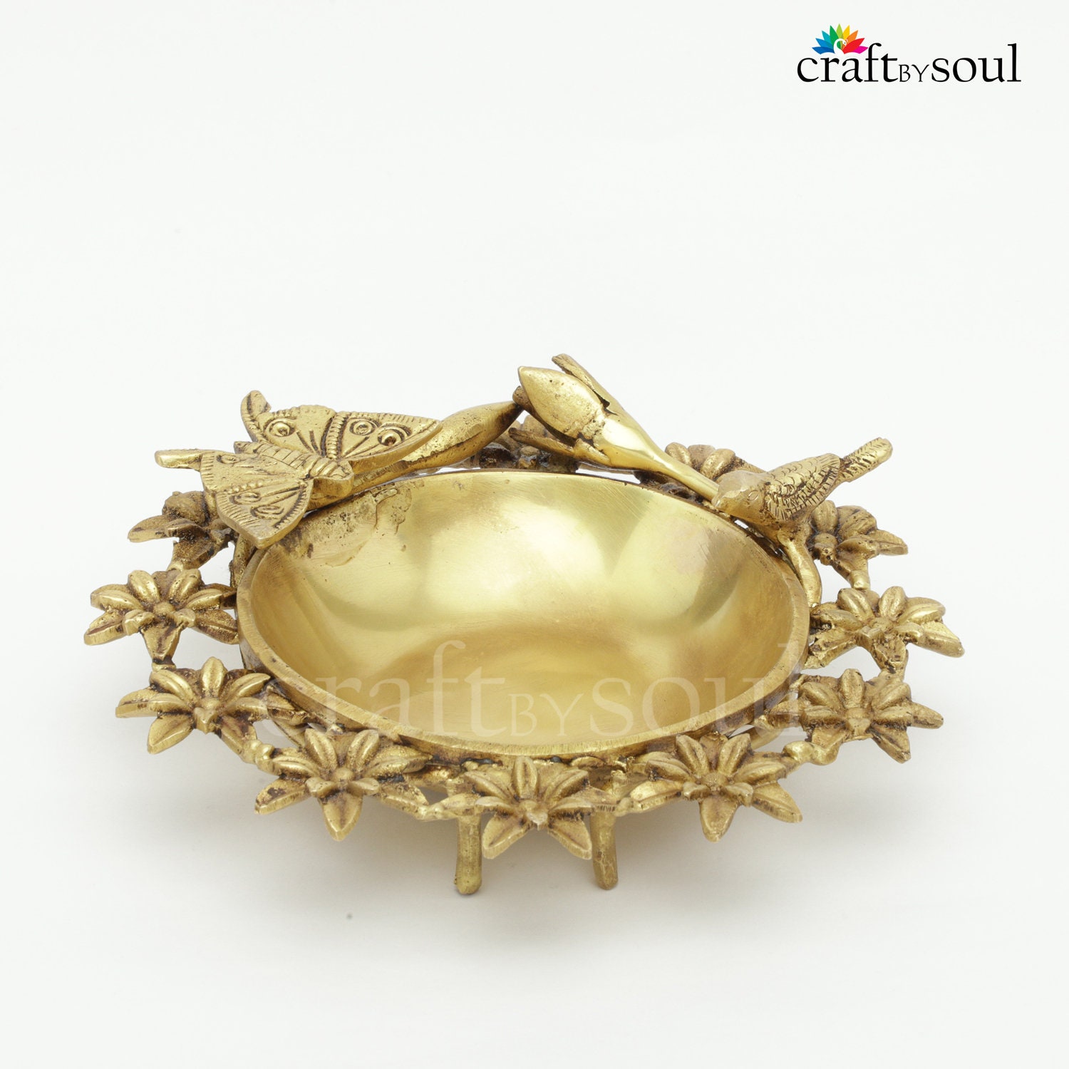 Urli Bowl in Brass Flower Design Uruli Traditional Bowl for - Etsy
