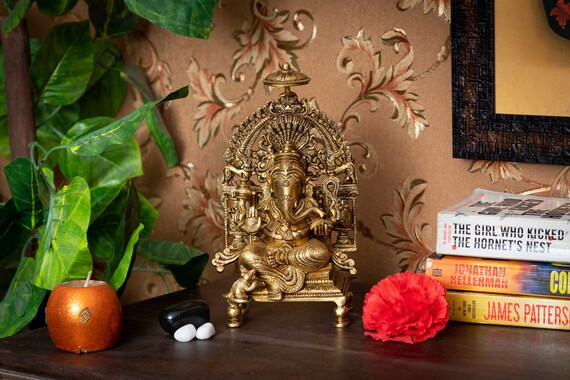 Brass Ganesh Statue Brass Ganesha Idollord Ganesha Statue - Etsy
