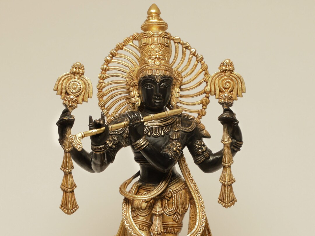 Krishna Statue in Brass 62CM Big Large Size Krishna Brass - Etsy
