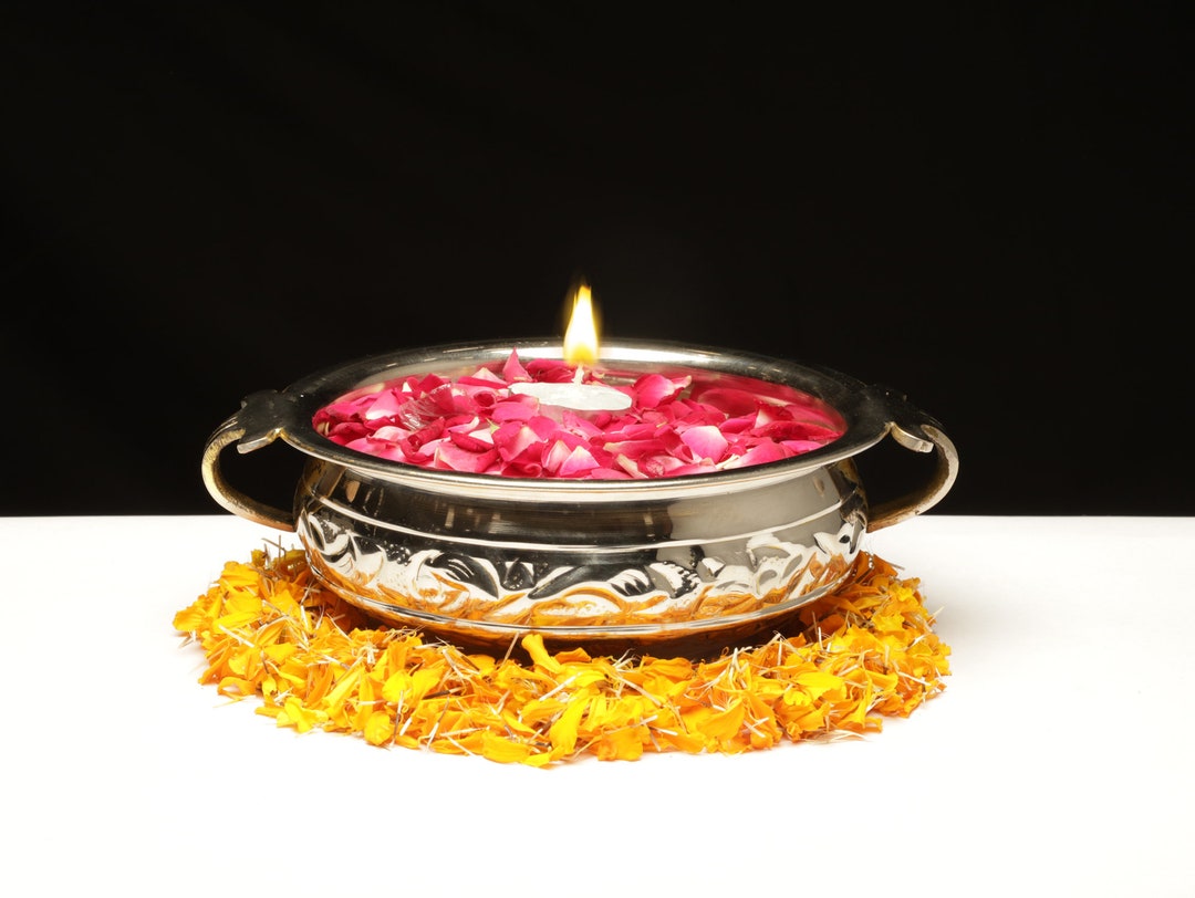 Brass Urli Bowl,traditional Bowl Decor Intricate Asthetic Design Urli ...