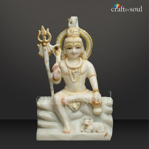 Marble Shiva Statue,31cm Small Shiv Idol With Pure Marble, Shiv ...