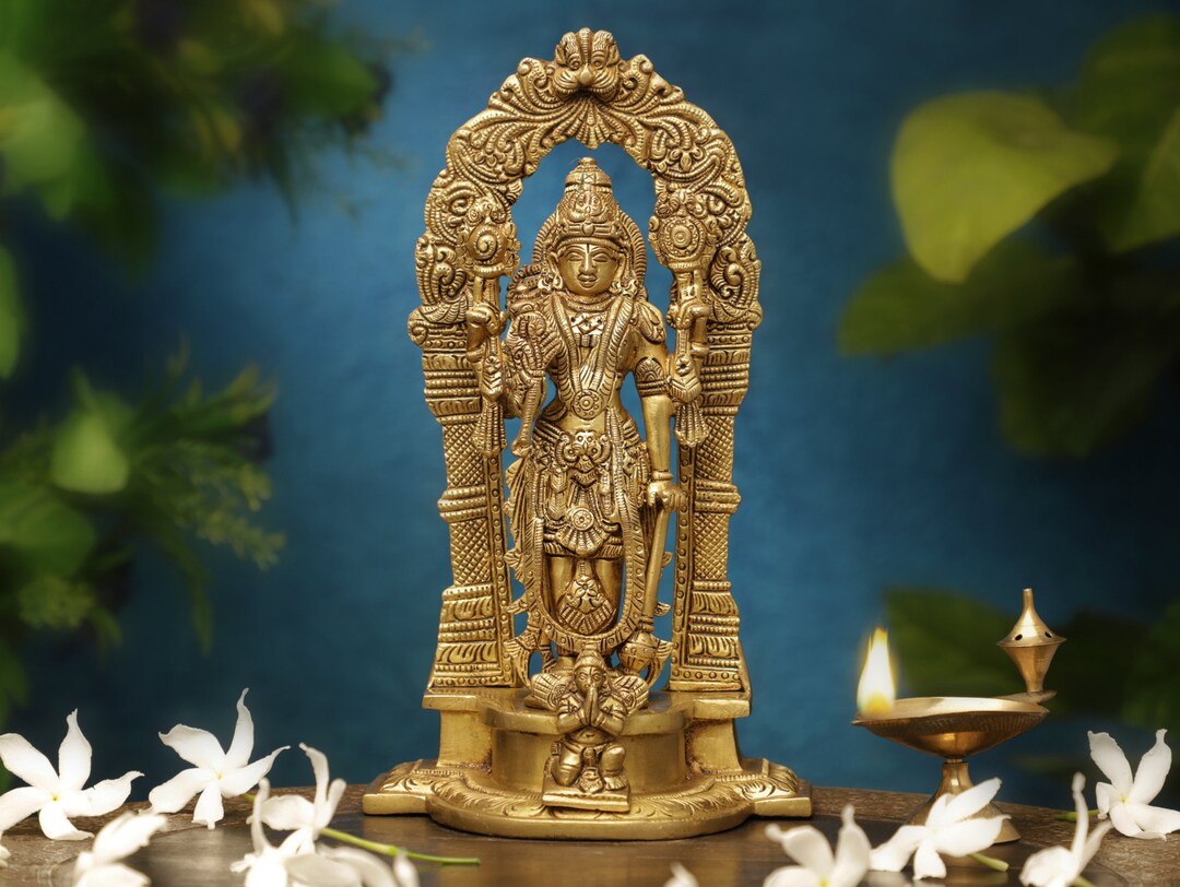 Lord Vishnu Narayan Idol,9 Inch Small Size Standing Vishnu Statue in ...