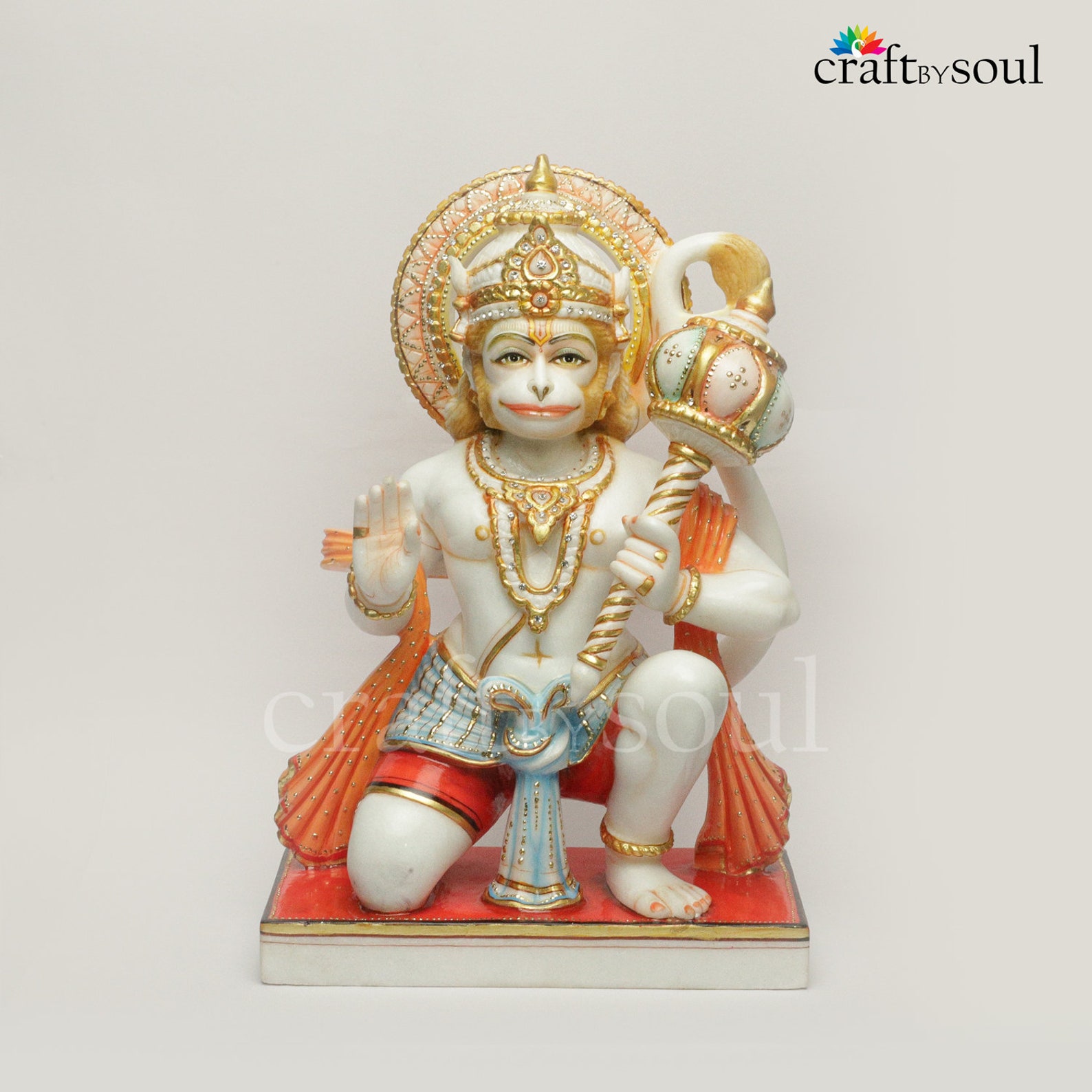 Lord Hanuman Idol,46 CM Shri Hanuman Statue,bajrang Bali Murthi,sitting ...