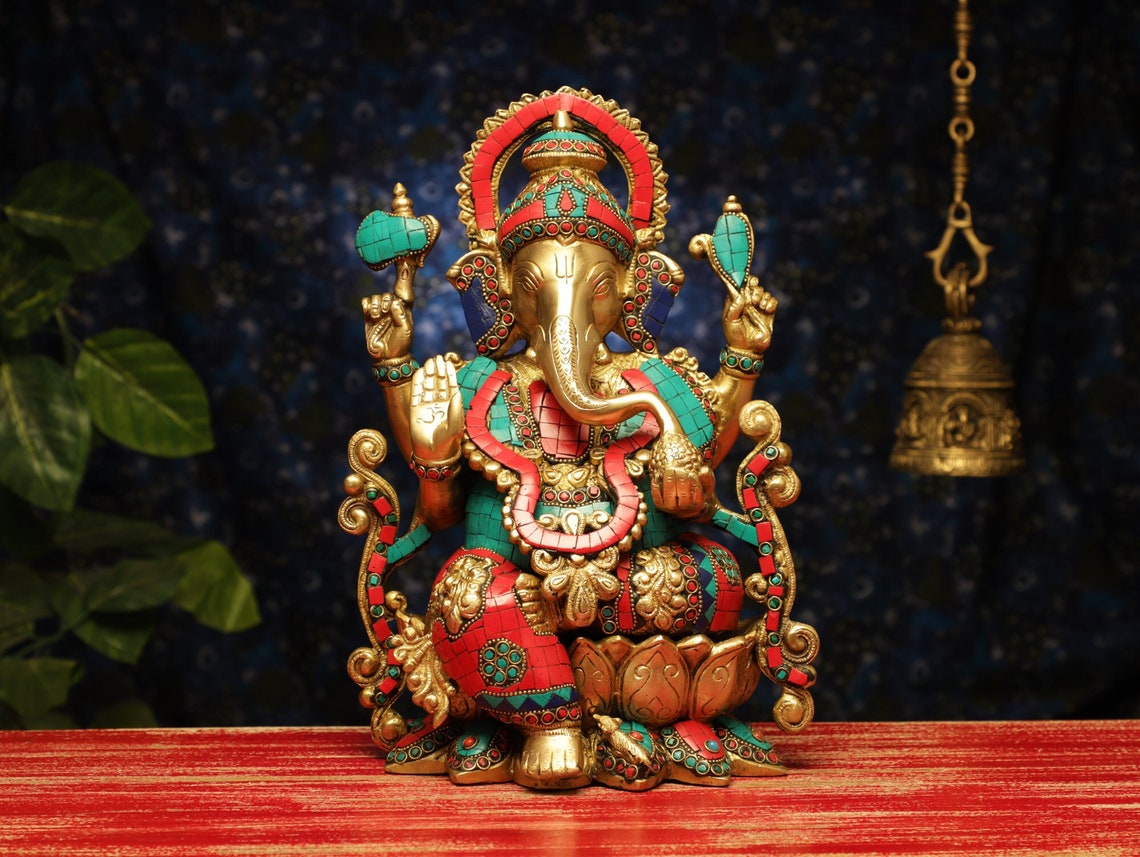 Brass Ganesh Statue Brass Ganesha Idollord Ganesha Statue - Etsy