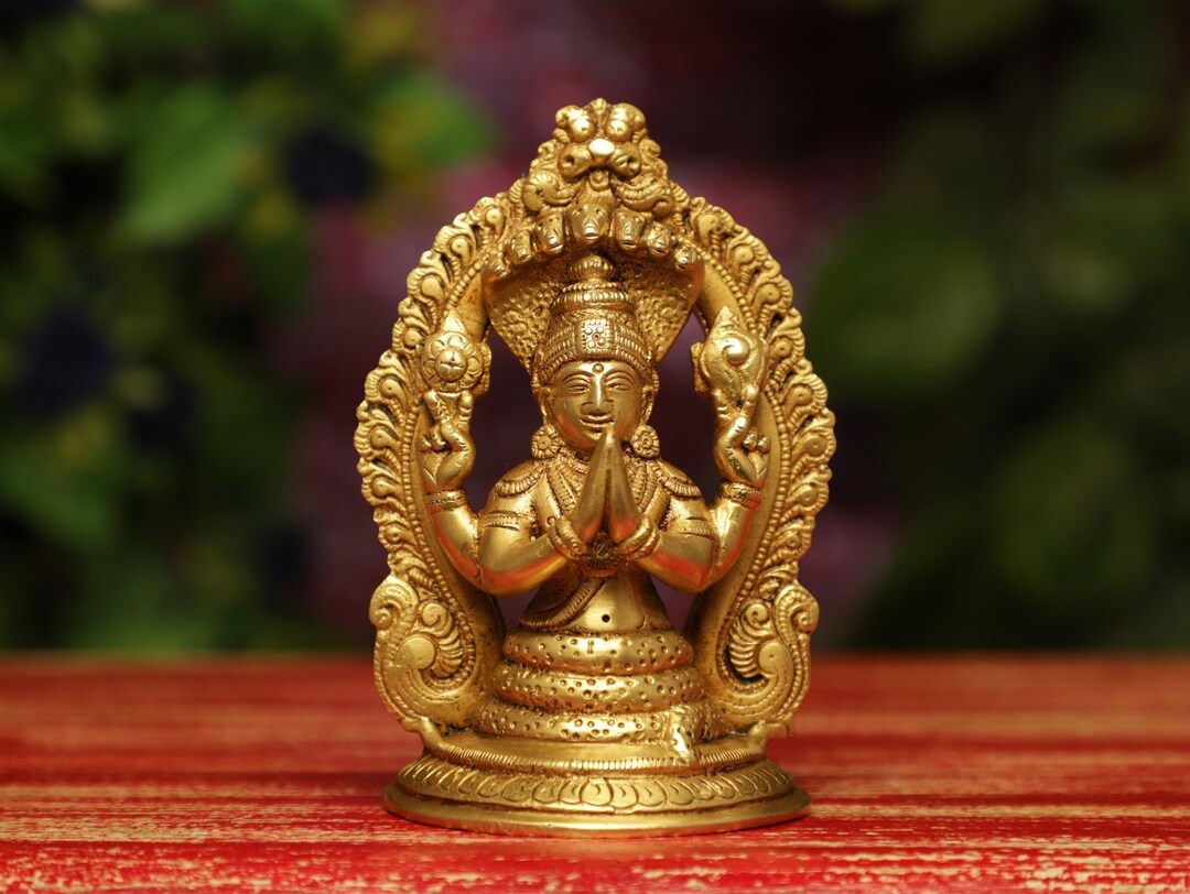 Brass Patanjali Statue, 5 Inch Yoga Sutra Idol, God of Yoga Figure ...
