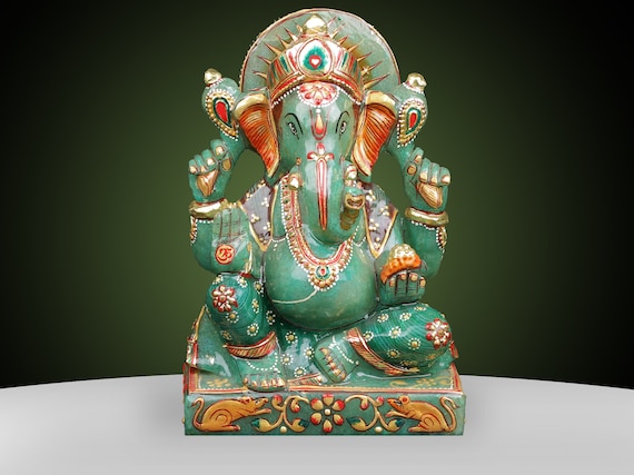 Jade Ganesha Aventurine Ganeshagemstone Ganesh Ganesh - Etsy