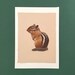 Chipmunk Artwork, Original Oil Painting - Hand Painted Wildlife ...