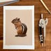 Chipmunk Artwork, Original Oil Painting - Hand Painted Wildlife ...