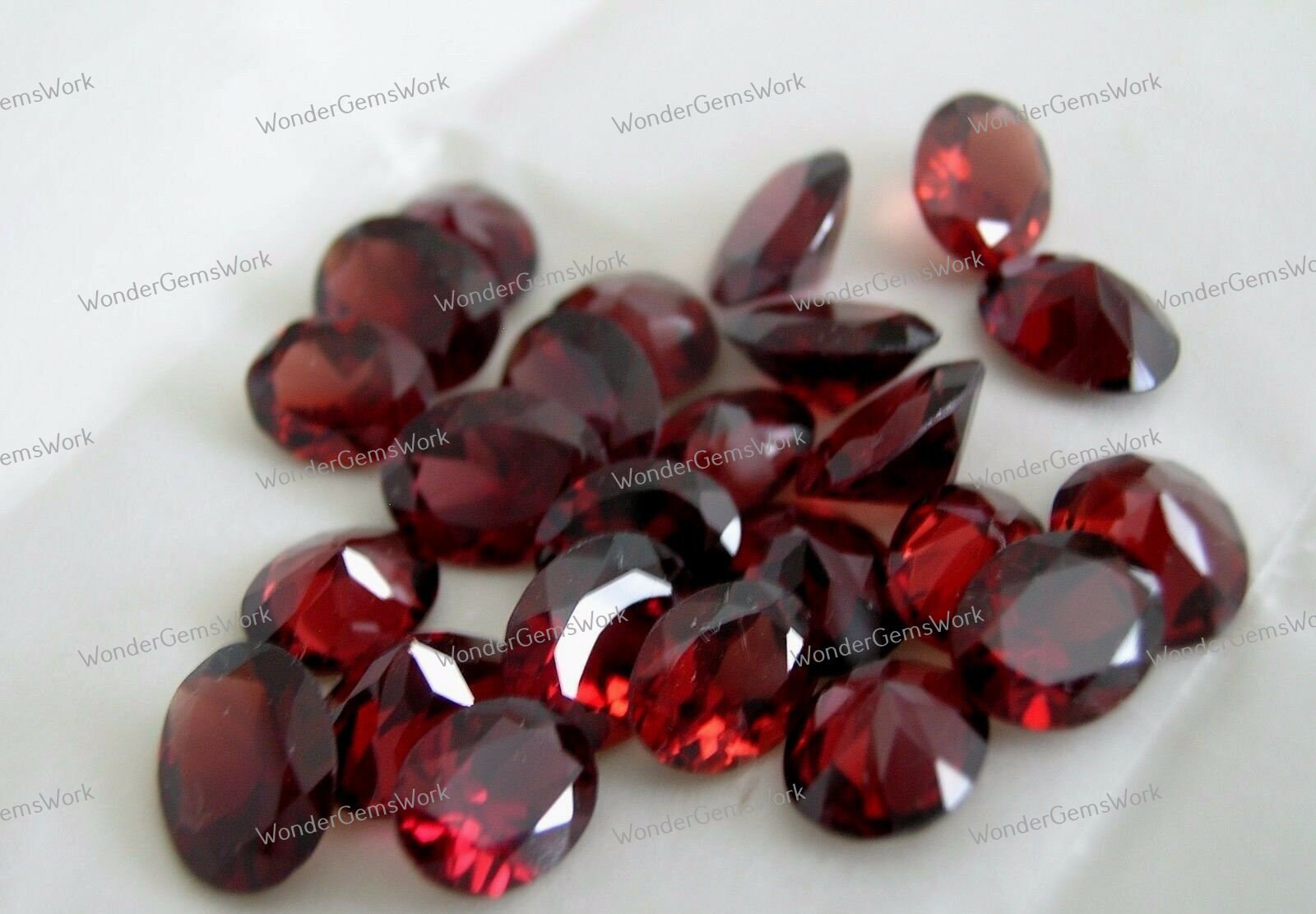 Natural Mozambique Red Garnet 3x5mm-10x14mm Oval Faceted Cut | Etsy