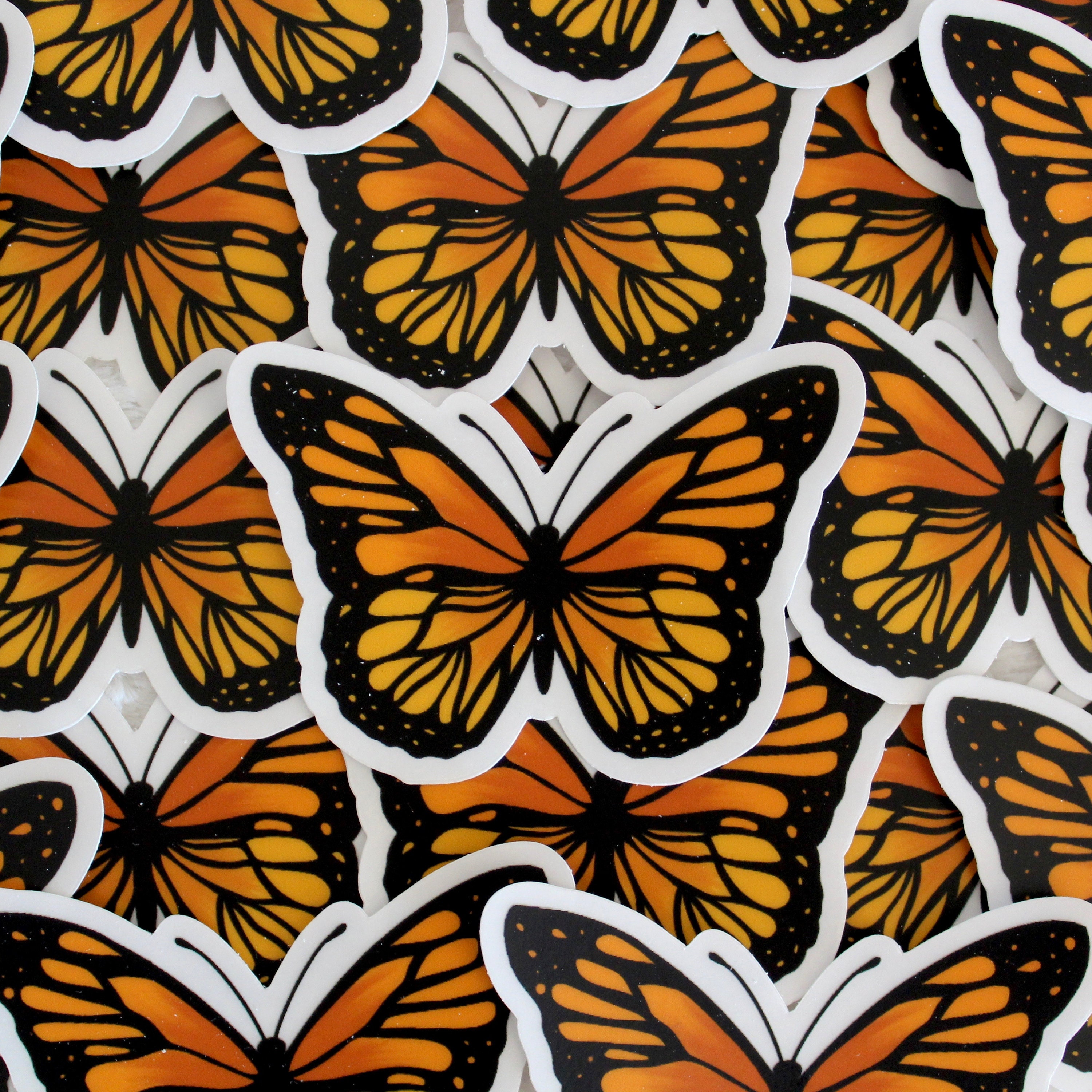 Orange Butterfly Clear Sticker - Etsy.de
