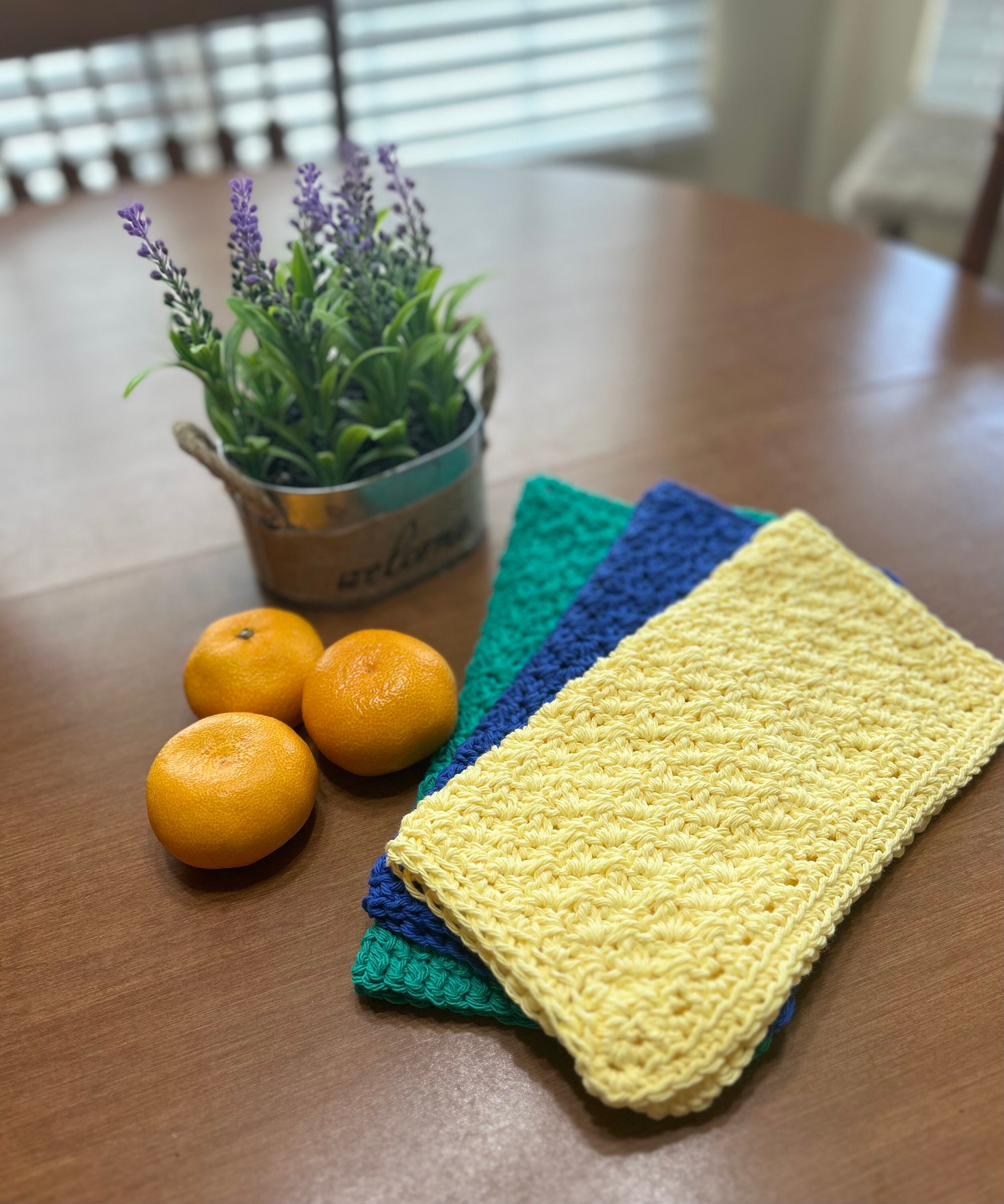 Three Piece Set Large Farmhouse Dishcloths Handmade - Etsy
