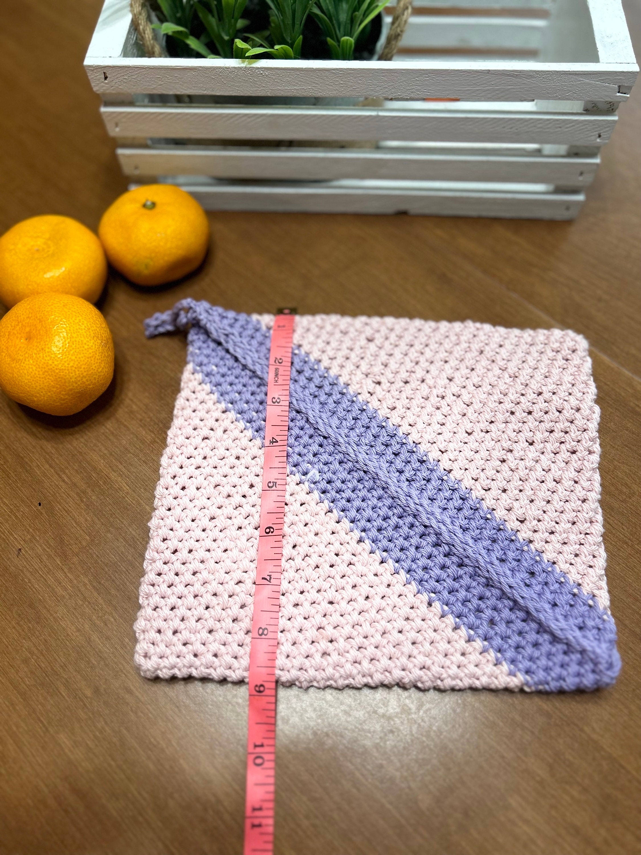 3 Piece Set of Handmade Potholders, Crocheted Potholders, Multicolored Potholders - Etsy