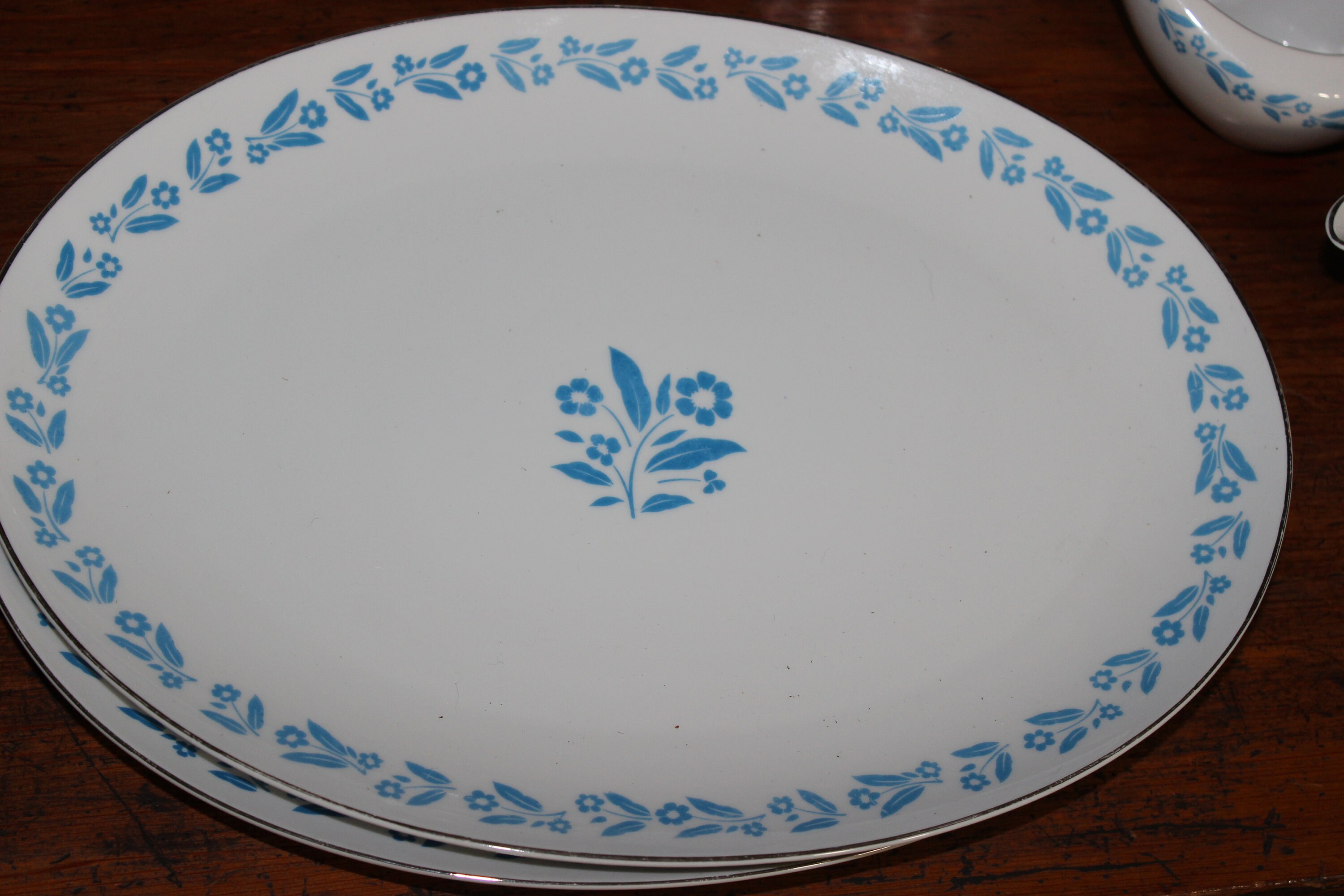 Vintage Symphony in Blue Fine China Household Japan 86 Pieces Plus ...