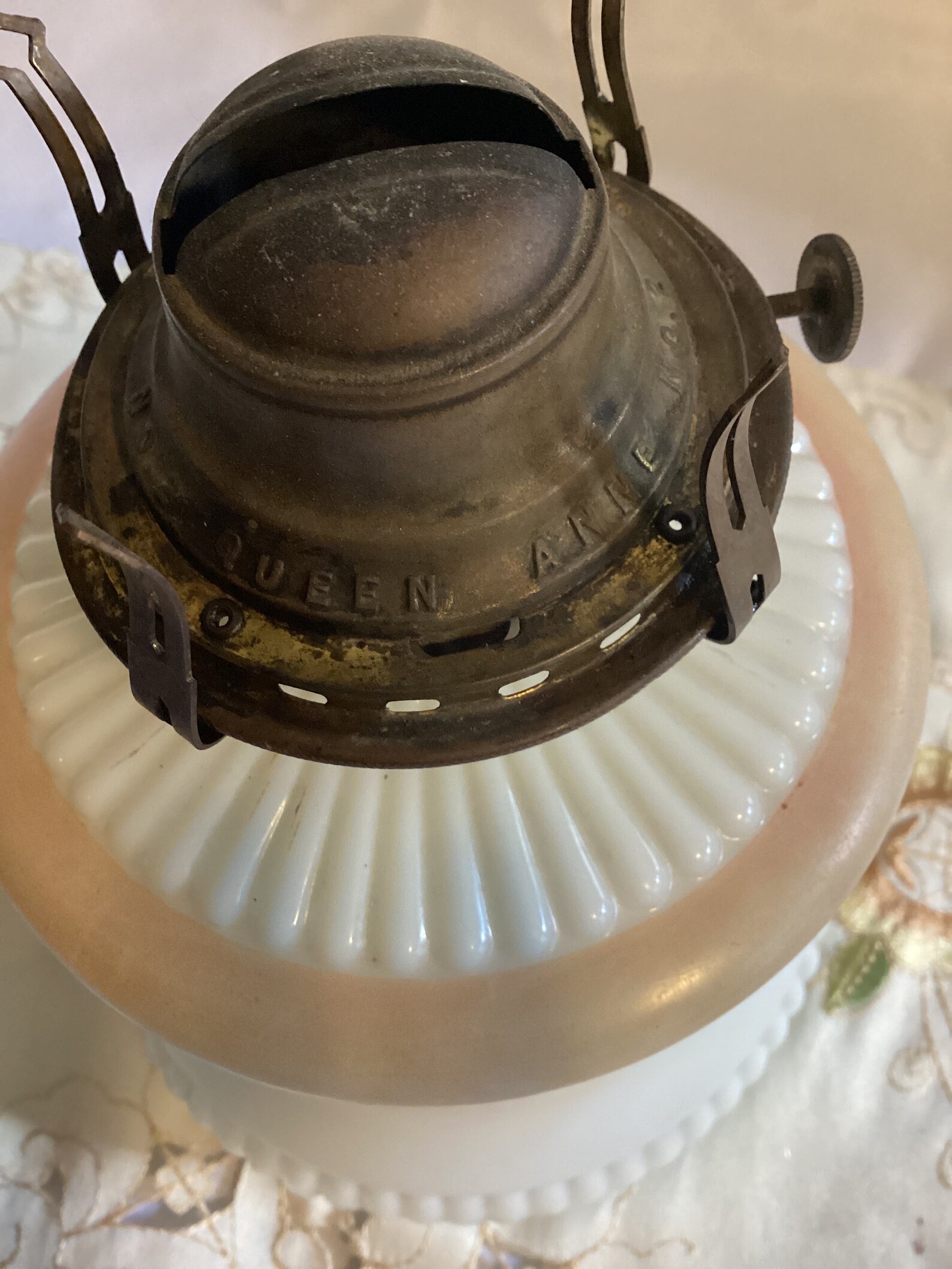 Rare Antique Scoville Queen Anne #2 Hand Painted Roses Oil Lamp 15” - Etsy