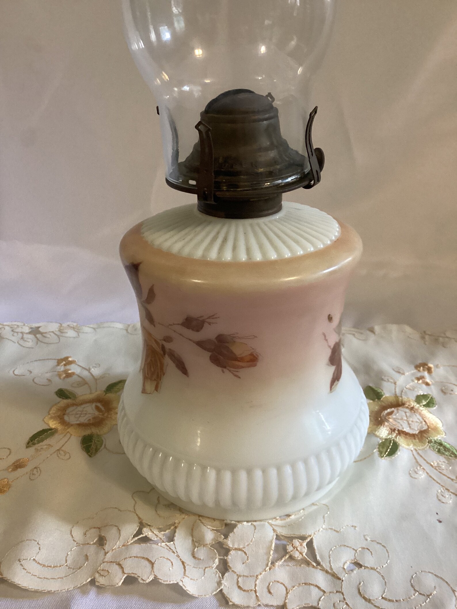 Rare Antique Scoville Queen Anne #2 Hand Painted Roses Oil Lamp 15” - Etsy