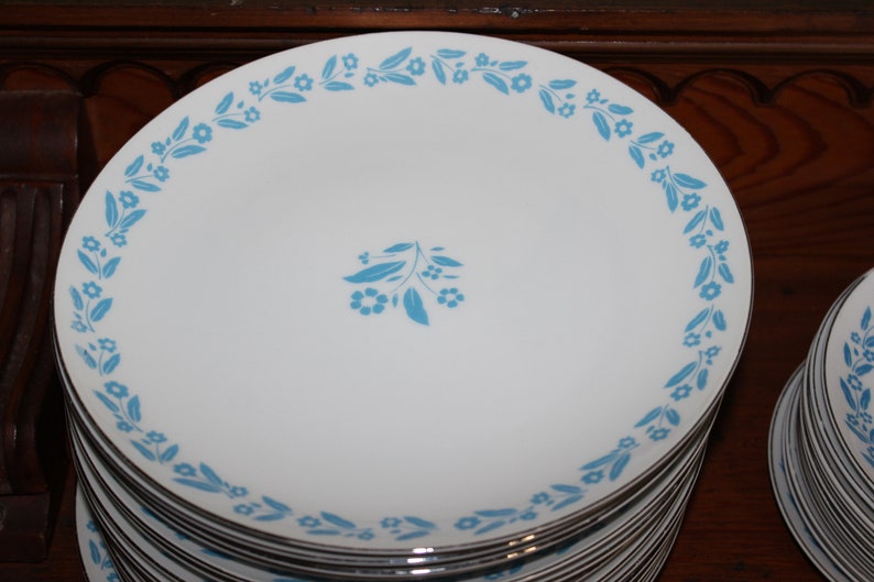 Vintage Symphony in Blue Fine China Household Japan 86 Pieces Plus ...