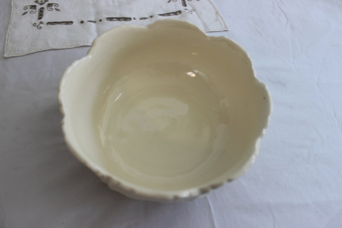 Antique Erphila Art Pottery Majolica Embossed Bowl Made in ...