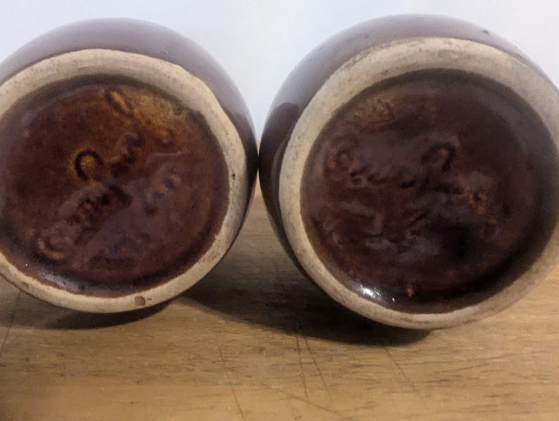 Vintage Hull Pottery Brown Drip Salt and Pepper Shakers 4" High - Etsy