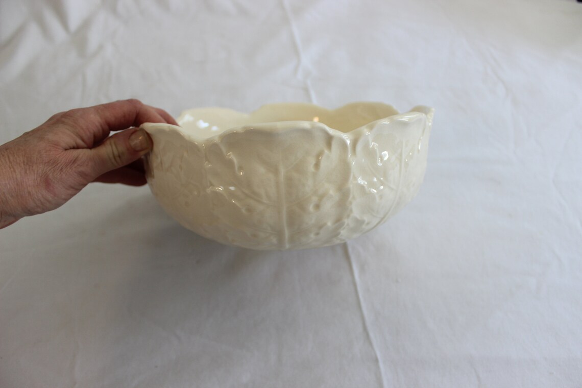 Antique Erphila Art Pottery Majolica Embossed Bowl Made in ...