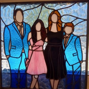Custom Stained Glass Family, Friends, and Loved Ones Portraits - Etsy