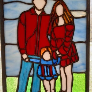 Custom Stained Glass Family, Friends, and Loved Ones Portraits - Etsy