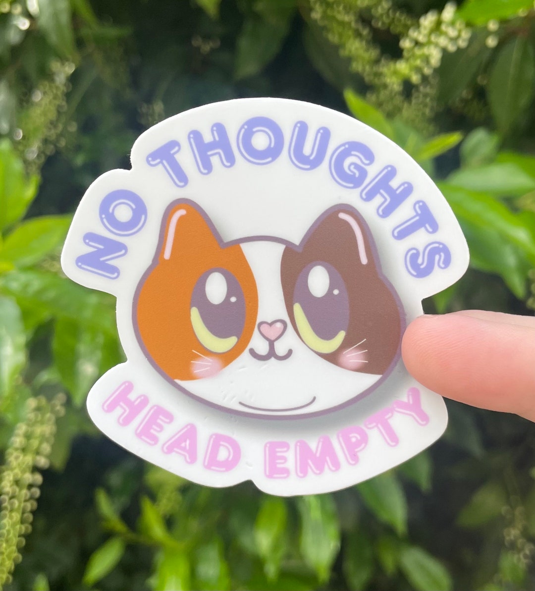 No Thoughts Head Empty Sticker, Birthday Gifts for Young Adults, Water ...