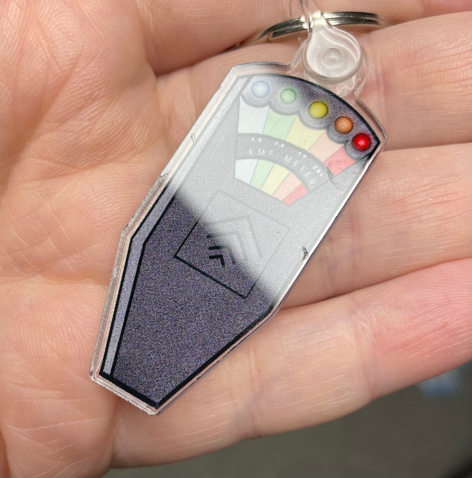 B-GRADE, EMF Meter, Acrylic Keychain, Ghost Hunter Gifts, Birthday ...