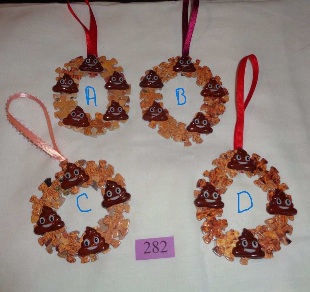 Puzzle Piece Ornaments Poop Emoji - Etsy