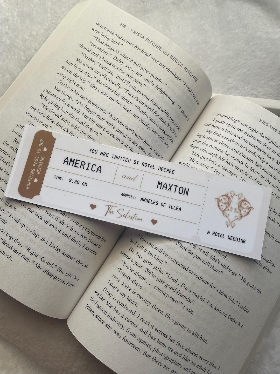 The Selection Bookmark | the Selection- Kiera Cass - Etsy