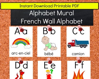French Alphabet Flashcards Printable Instant Download | Etsy UK