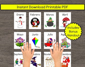 Spanish Months of the Year Teaching Printable Resources Classroom ...