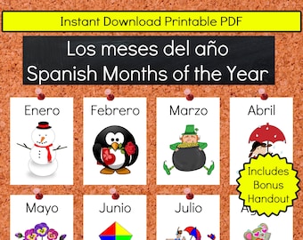 Months of the Year Teaching Printable Resources Classroom Posters Decor ...