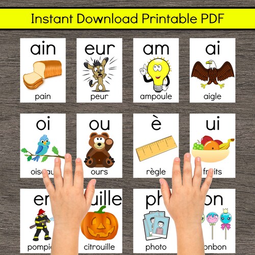 34 French Sounds Phonics Printable Flashcards Preschool - Etsy Canada